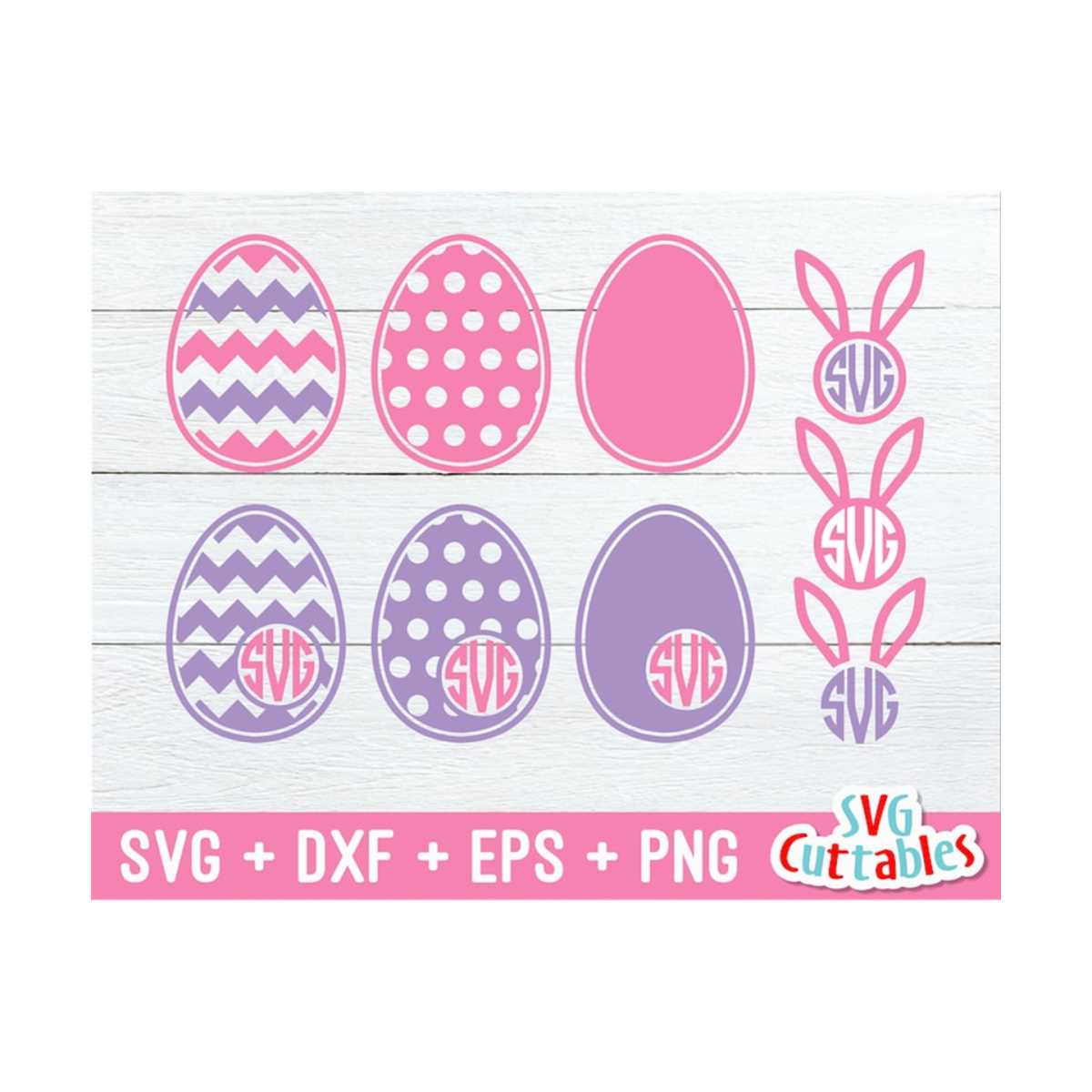 Easter svg, easter monogram frame svg, eps, dxf, easter bunn | Inspire ...