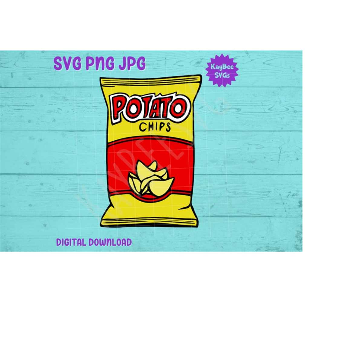 Bag of Potato Chips SVG PNG JPG Clipart Digital Cut File Dow - Inspire ...