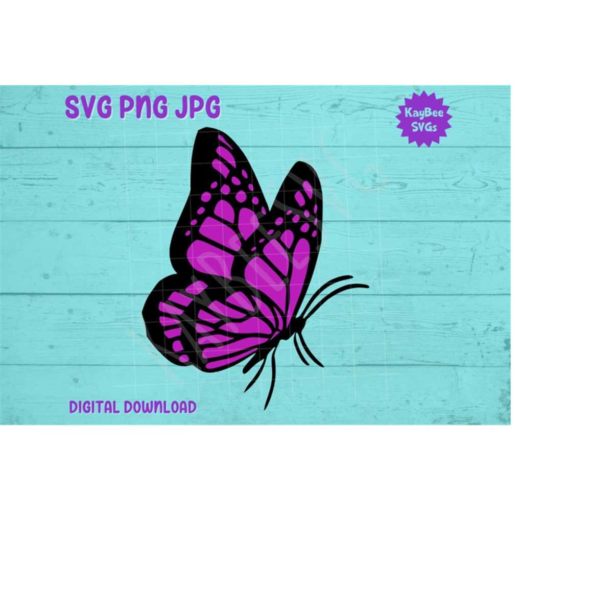 Purple Butterfly SVG PNG JPG Clipart Digital Cut File Downlo - Inspire ...