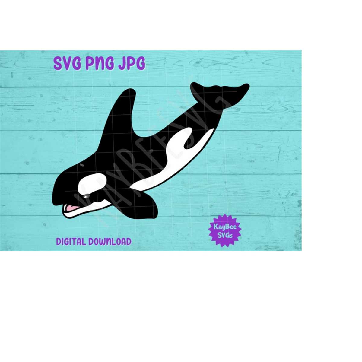 Orca Killer Whale SVG PNG JPG Clipart Digital Cut File Downl - Inspire ...