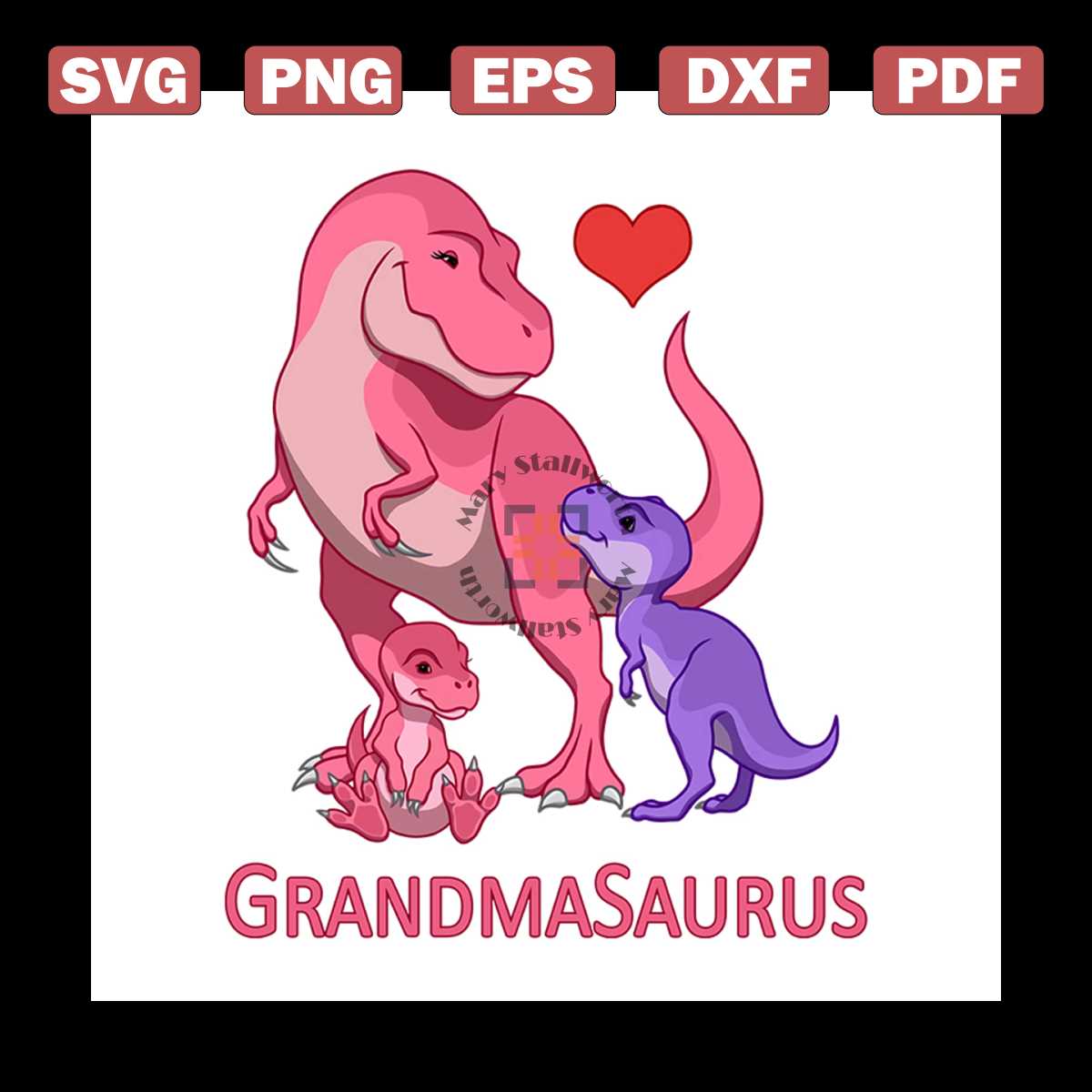 GrandmaSaurus T Rex Dinosaur and Grandchildren svg, Family S | Inspire ...