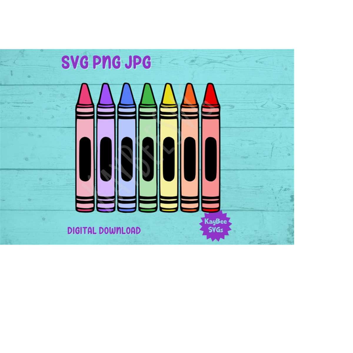 Crayons SVG PNG JPG Clipart Digital Cut File Download for Cr - Inspire ...