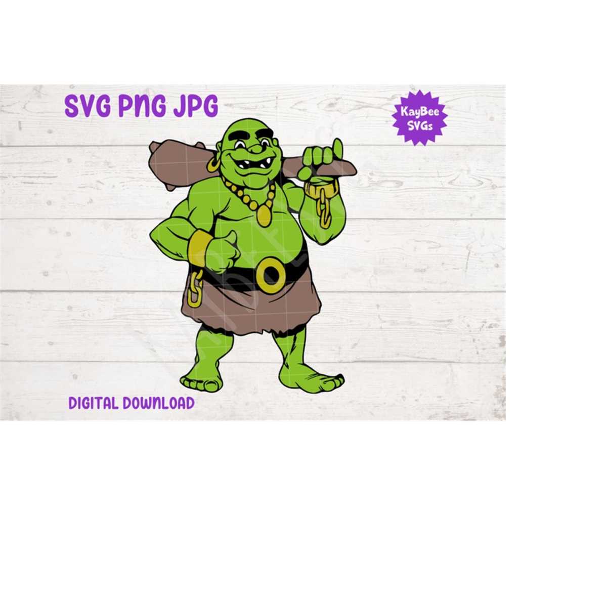Troll with Club SVG PNG JPG Clipart Digital Cut File Downloa - Inspire ...