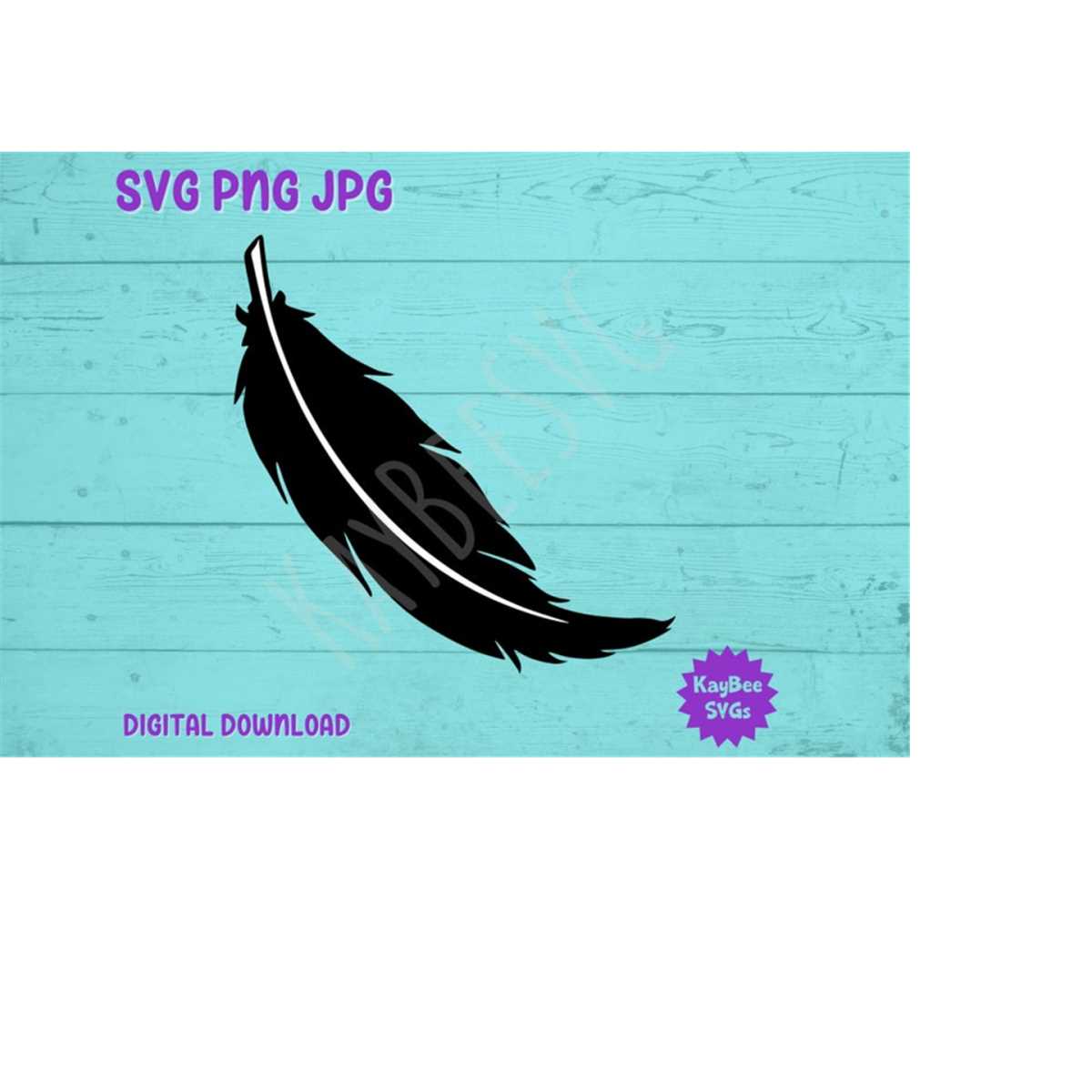 Feather SVG PNG JPG Clipart Digital Cut File Download for Cr - Inspire ...