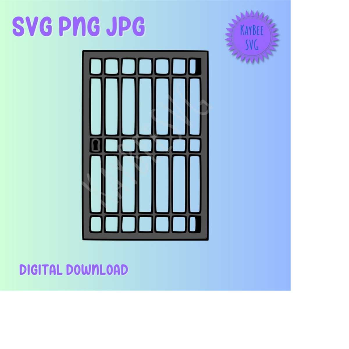 Jail Cell Door SVG PNG JPG Clipart Digital Cut File Download | Inspire ...