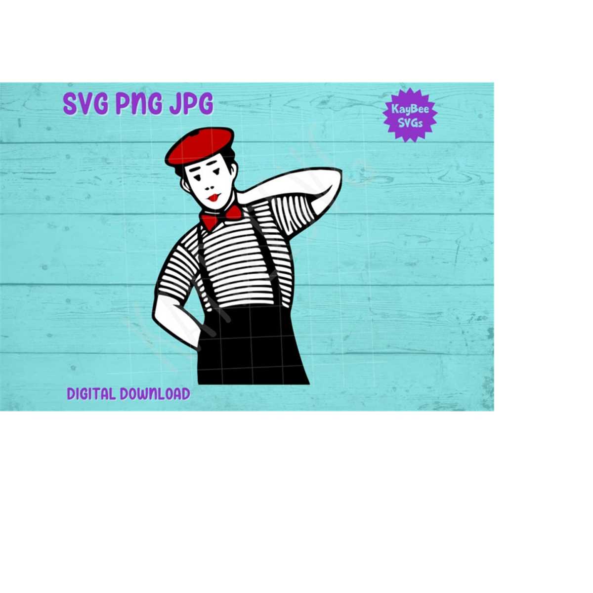 Mime SVG PNG JPG Clipart Digital Cut File Download for Cricu | Inspire ...