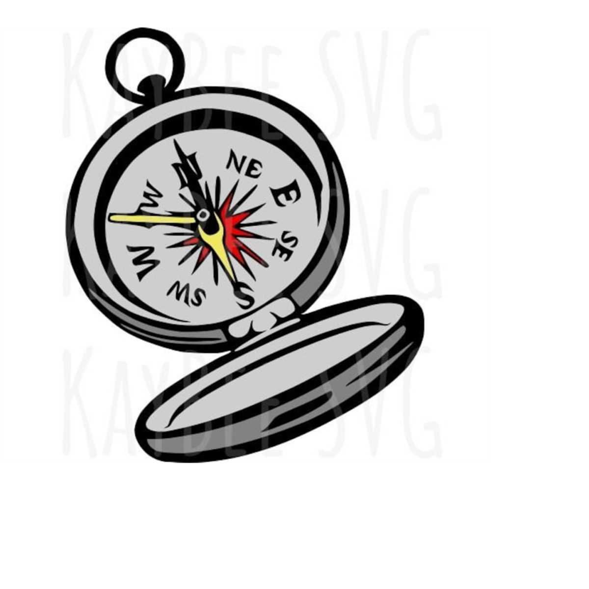 Pocket Compass SVG PNG JPG Clipart Digital Cut File Download - Inspire ...
