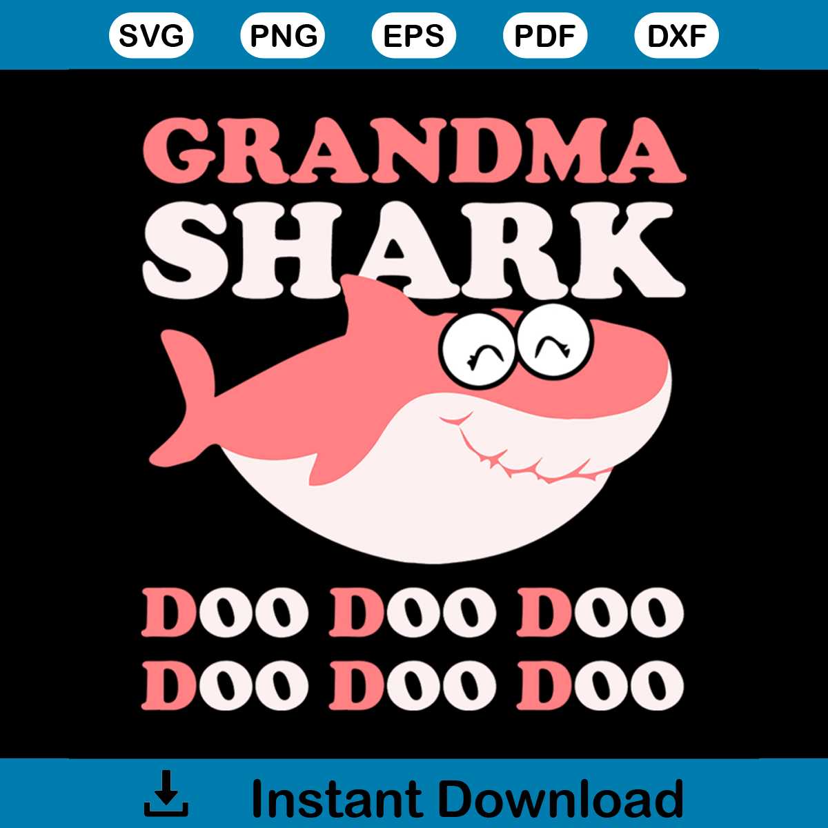 Grandma Shark svg, Family SVg, Grandma Shark Vector, Grandma - Inspire ...