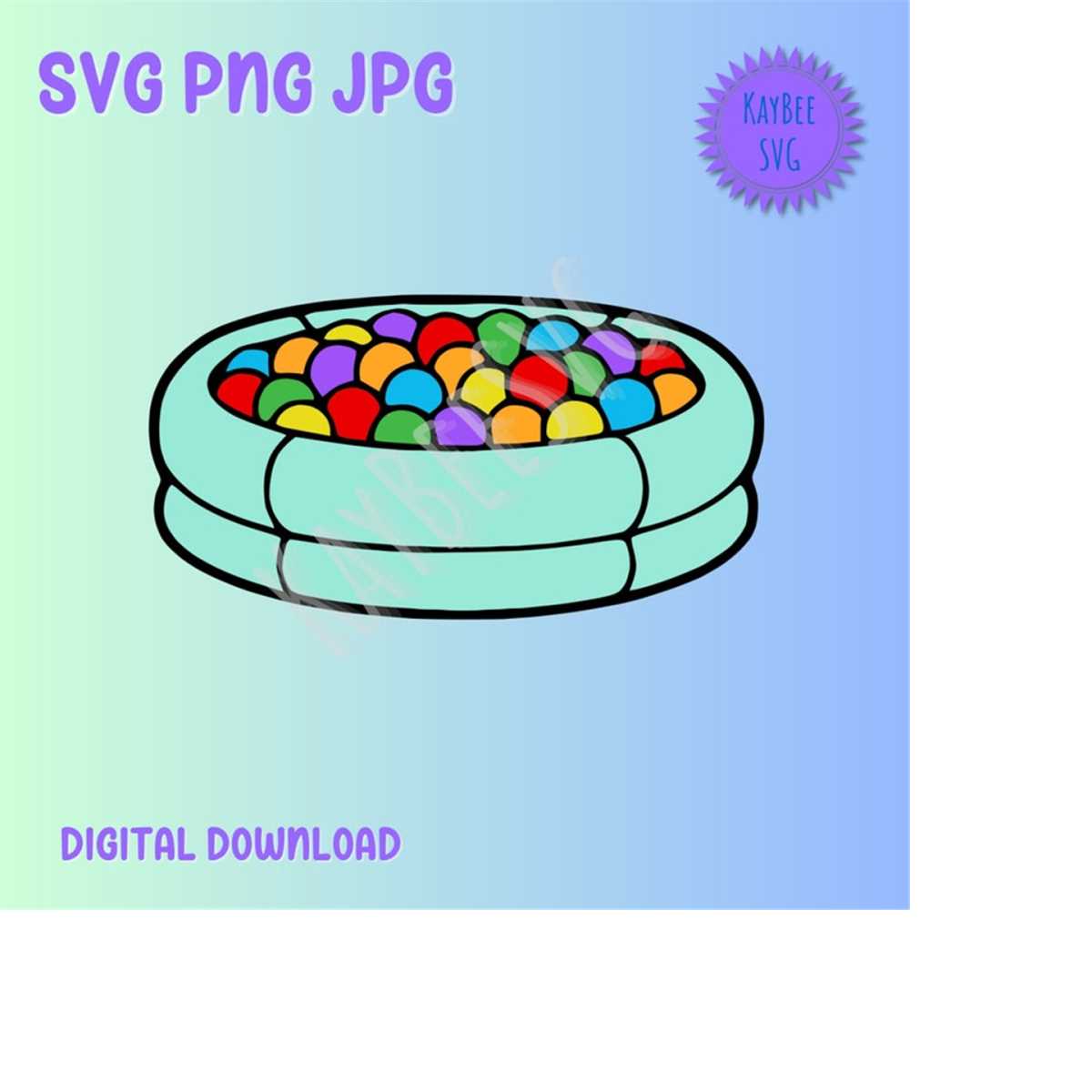 Toy Ball Pit SVG PNG Clipart Digital Cut File Download for C - Inspire ...