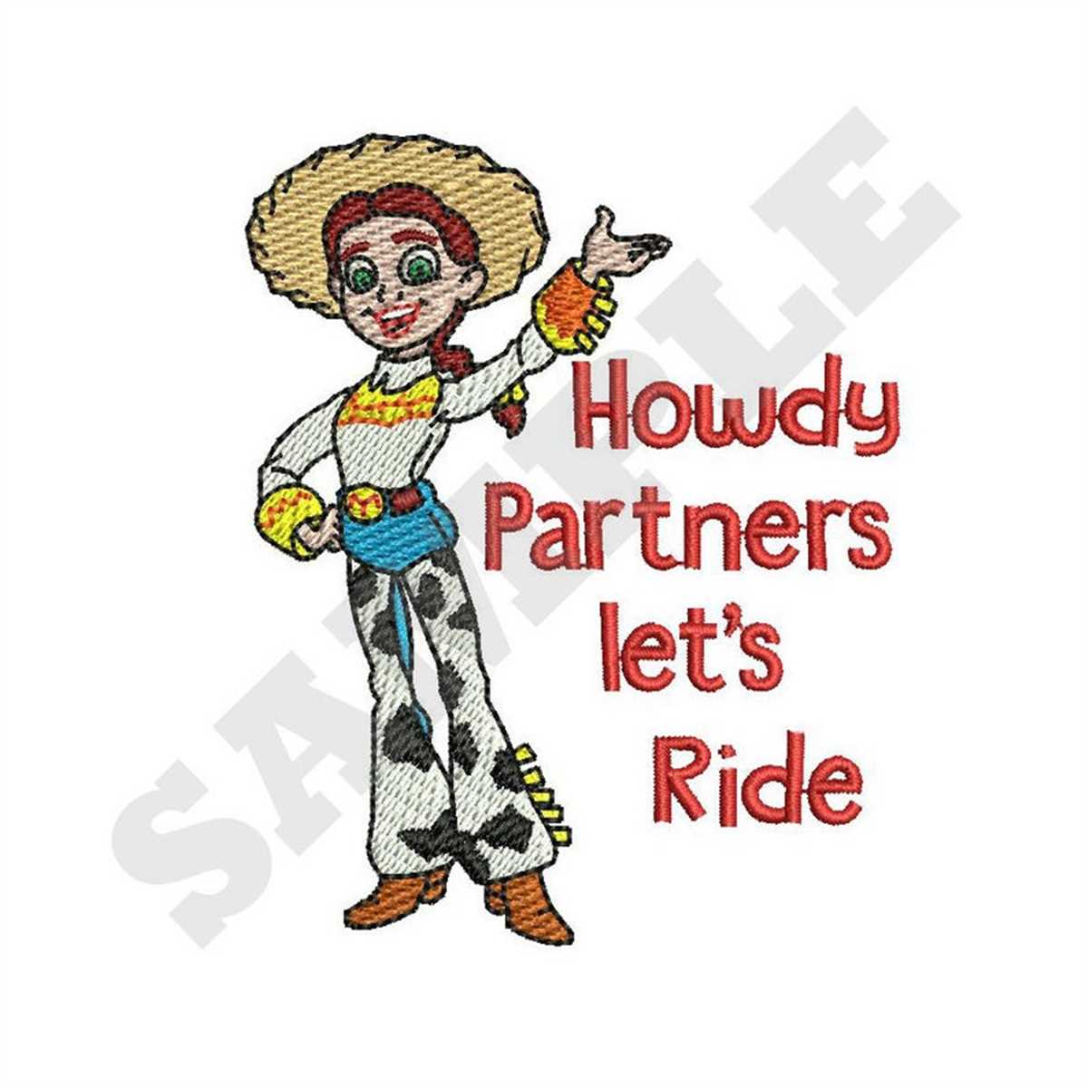 Cowgirl Jessie Machine Embroidery Design | Inspire Uplift