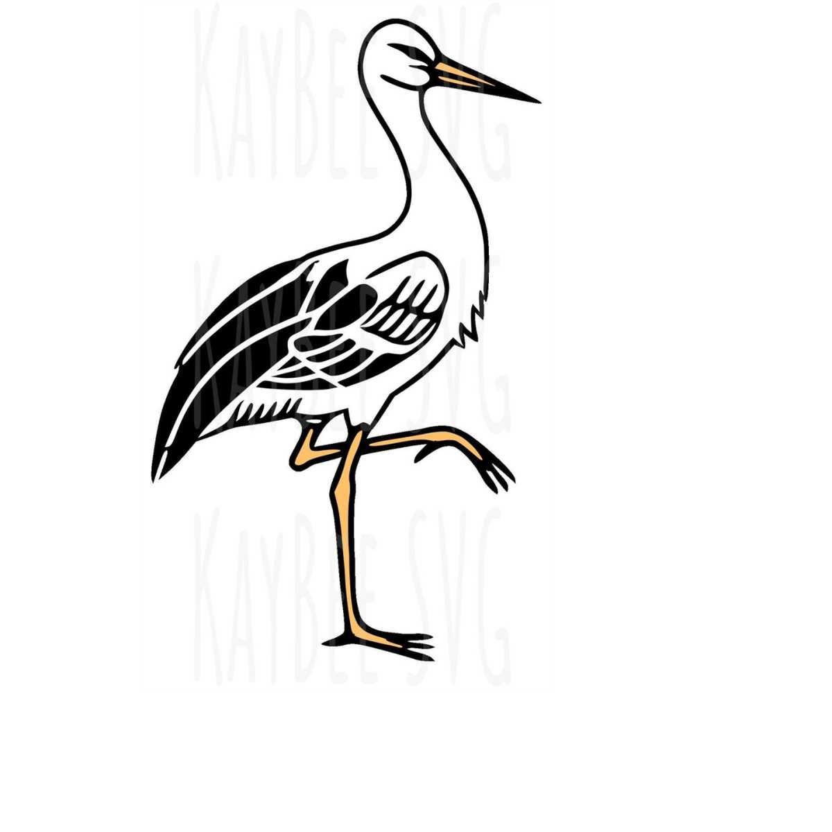 Stork SVG PNG JPG Clipart Digital Cut File Download for Cric - Inspire ...