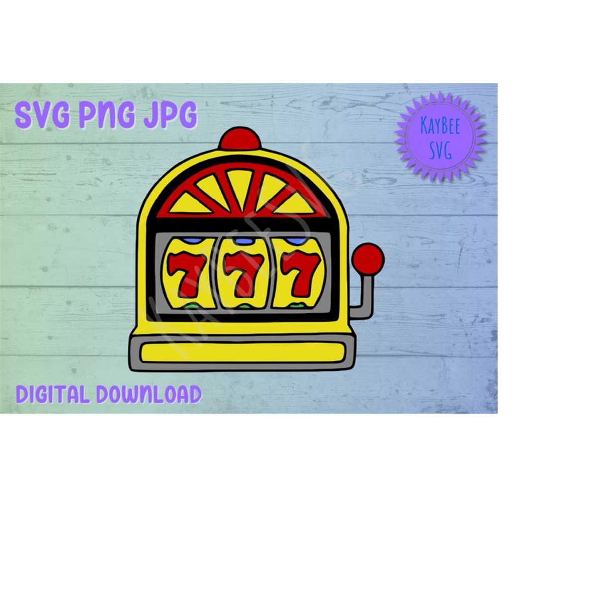 Slot Machine SVG PNG Clipart Digital Cut File Download for C | Inspire ...