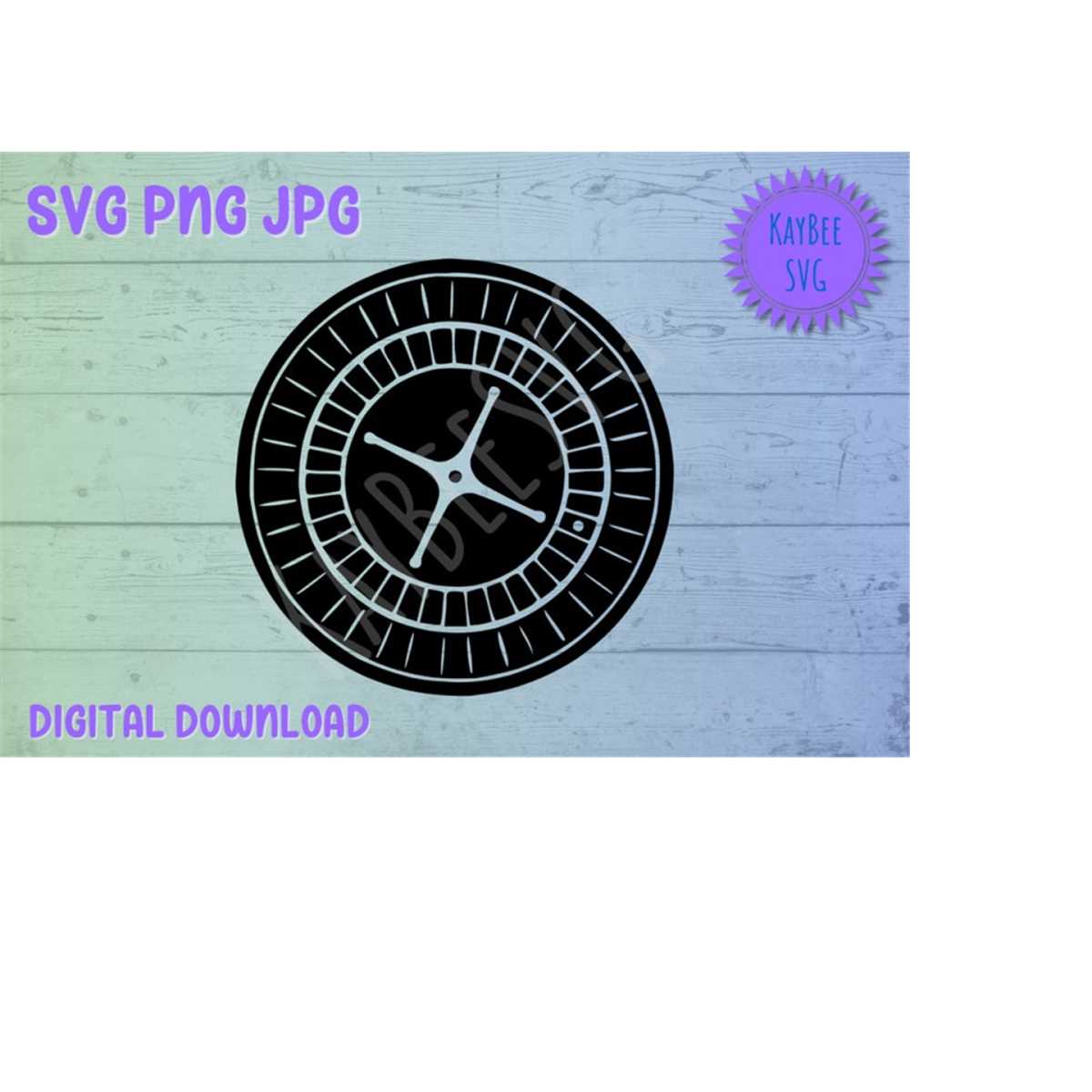 Roulette Wheel SVG PNG Clipart Digital Cut File Download for - Inspire ...