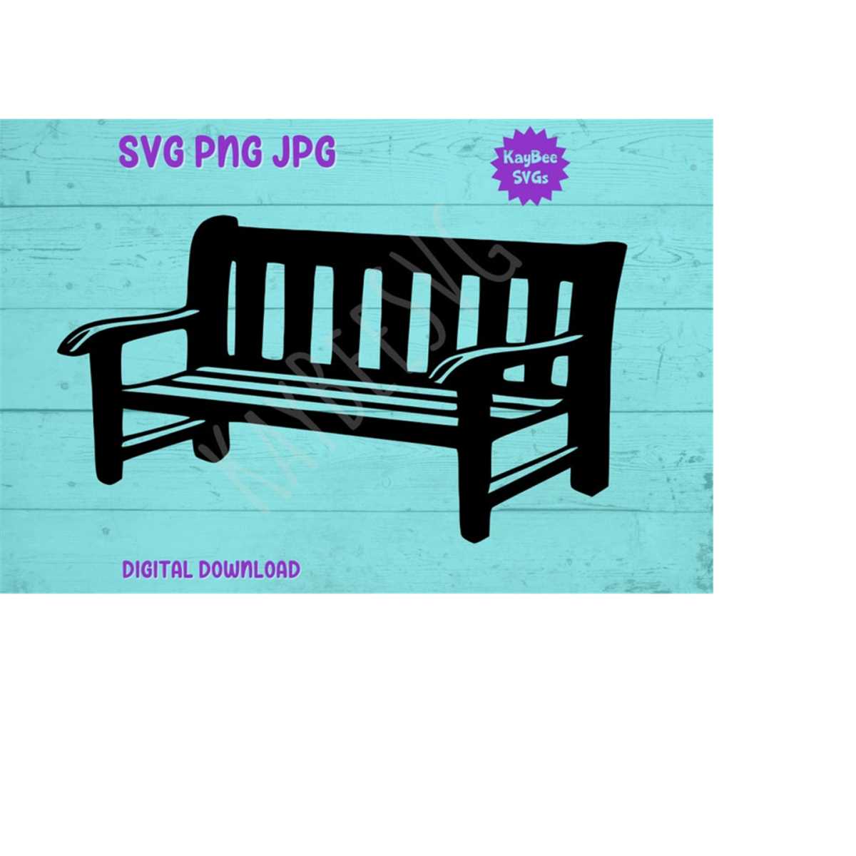 Park Bench SVG PNG JPG Clipart Digital Cut File Download for | Inspire ...