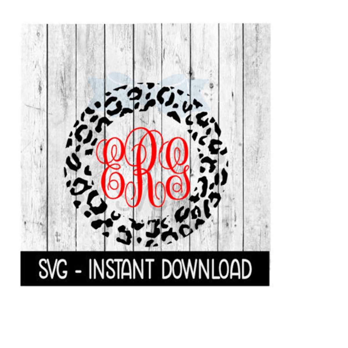 Leopard Monogram Frame SVG, Leopard Pattern SVG Files, SVG I | Inspire ...