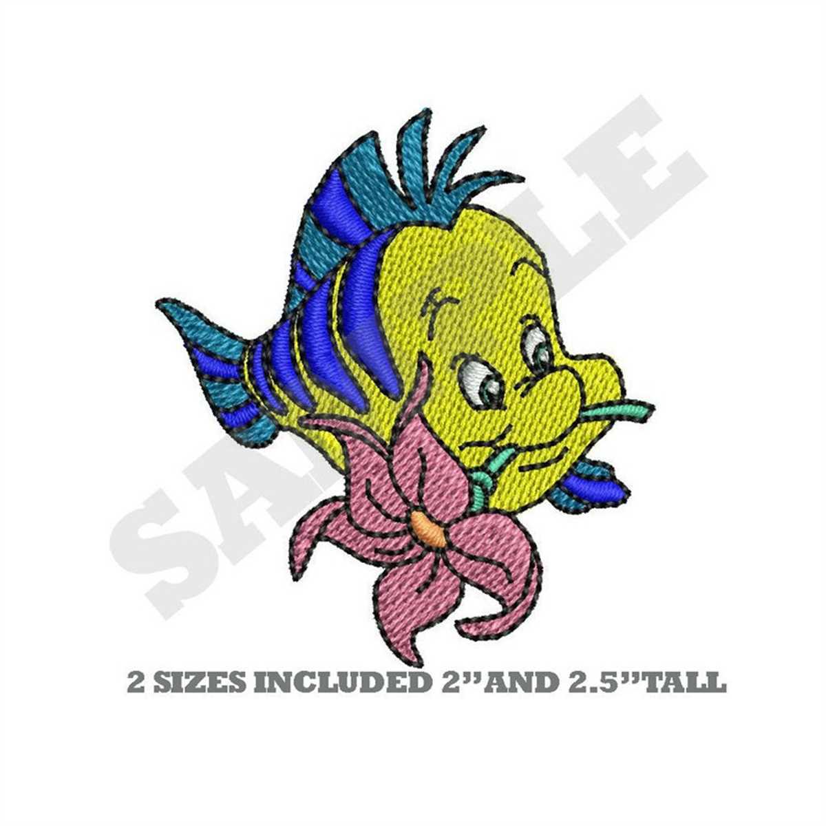 Flounder Machine Embroidery Design | Inspire Uplift