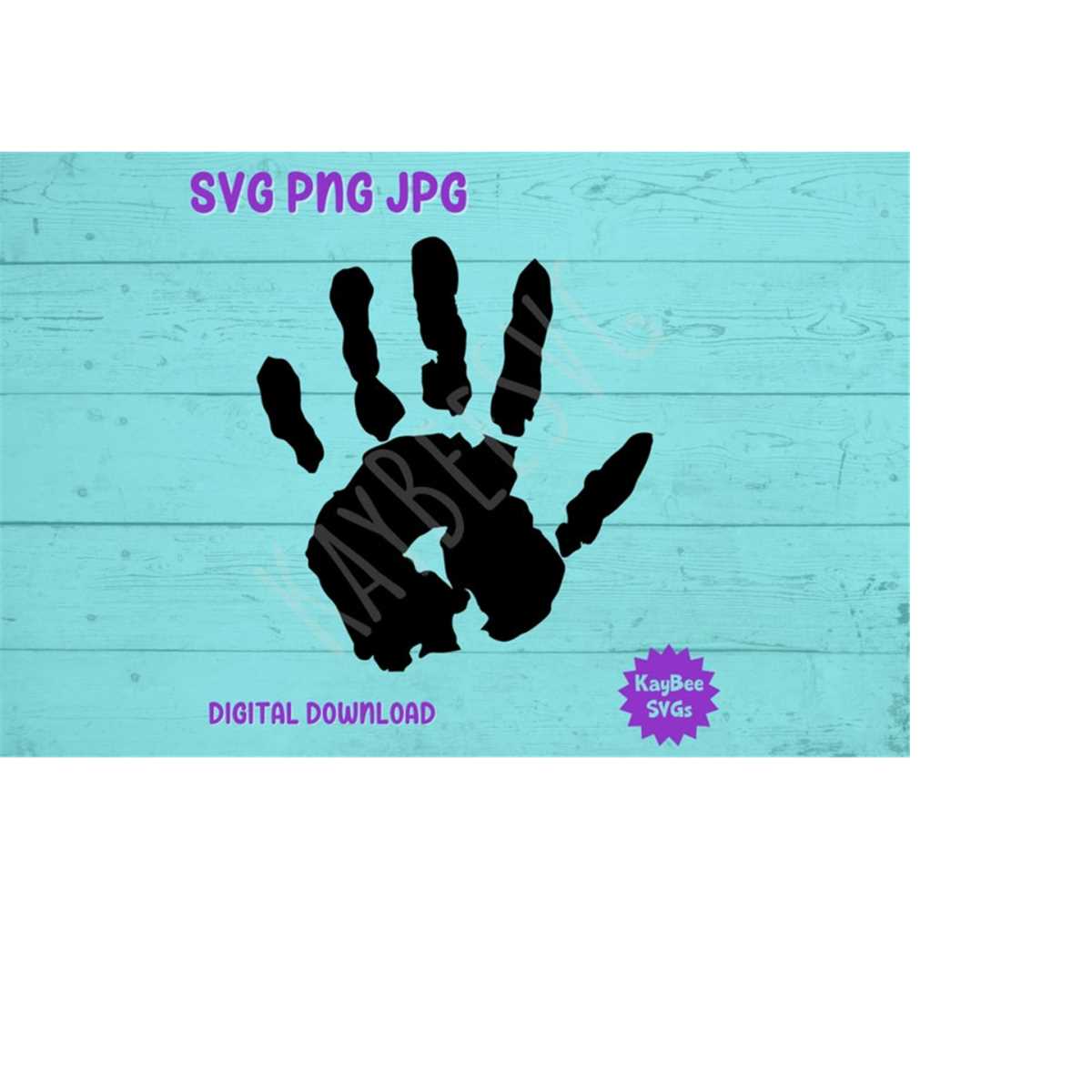 Handprint SVG PNG Jpg Clipart Digital Cut File Download for - Inspire ...