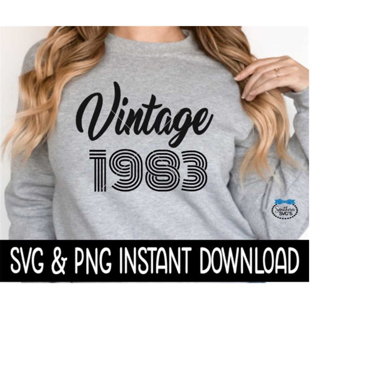 Vintage 1983 Birthday SVG, Vintage 1983 Birthday PNG File, T | Inspire ...