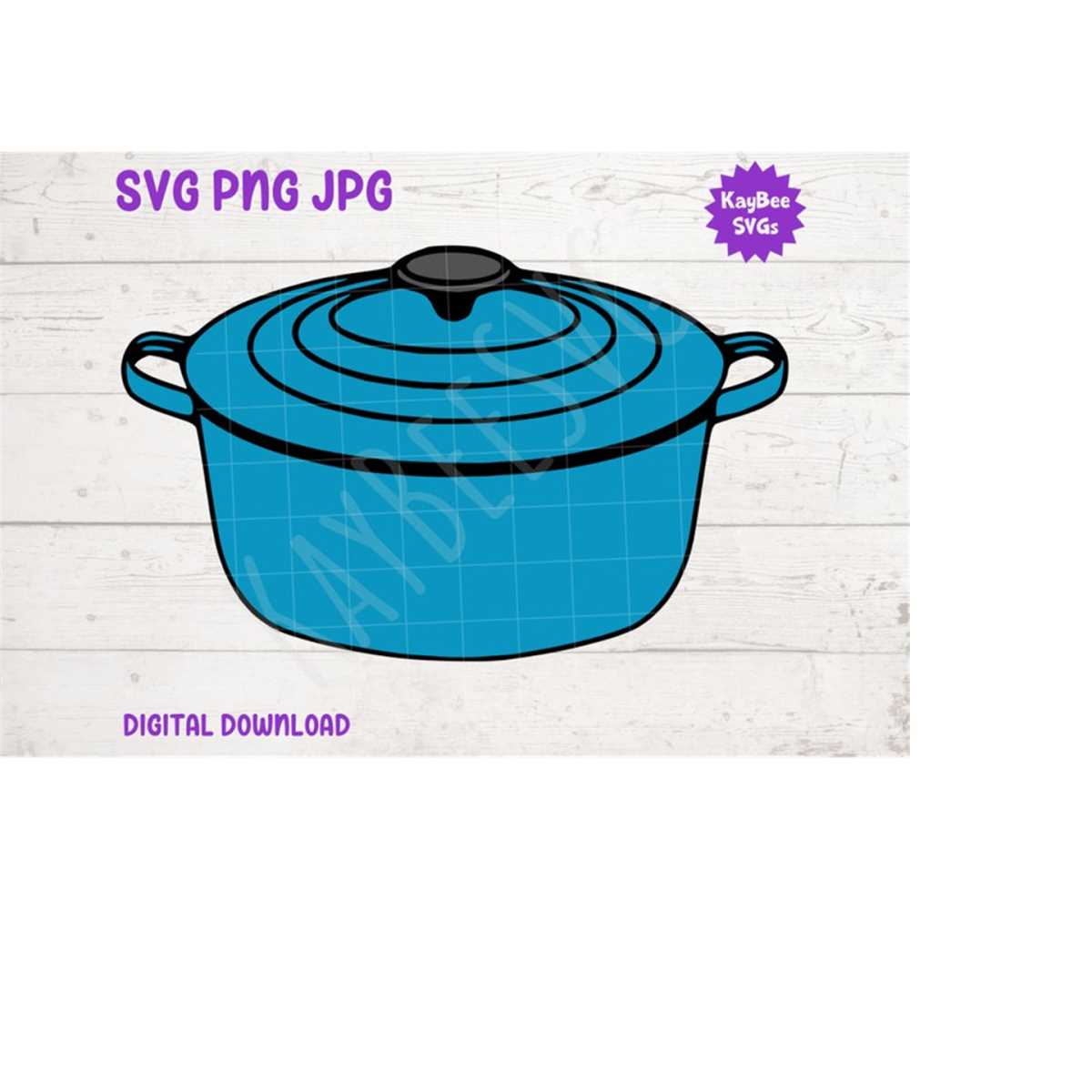 Ceramic Stock Pot SVG PNG Jpg Clipart Digital Cut File Downl - Inspire ...