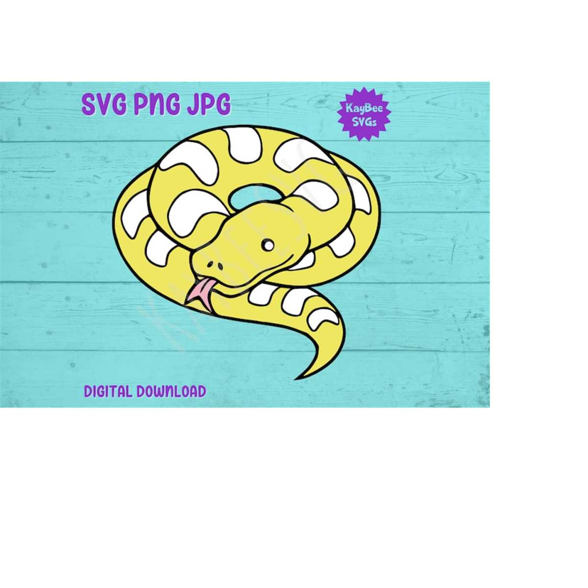 Yellow Boa Constrictor Snake SVG PNG JPG Clipart Digital Cut - Inspire ...