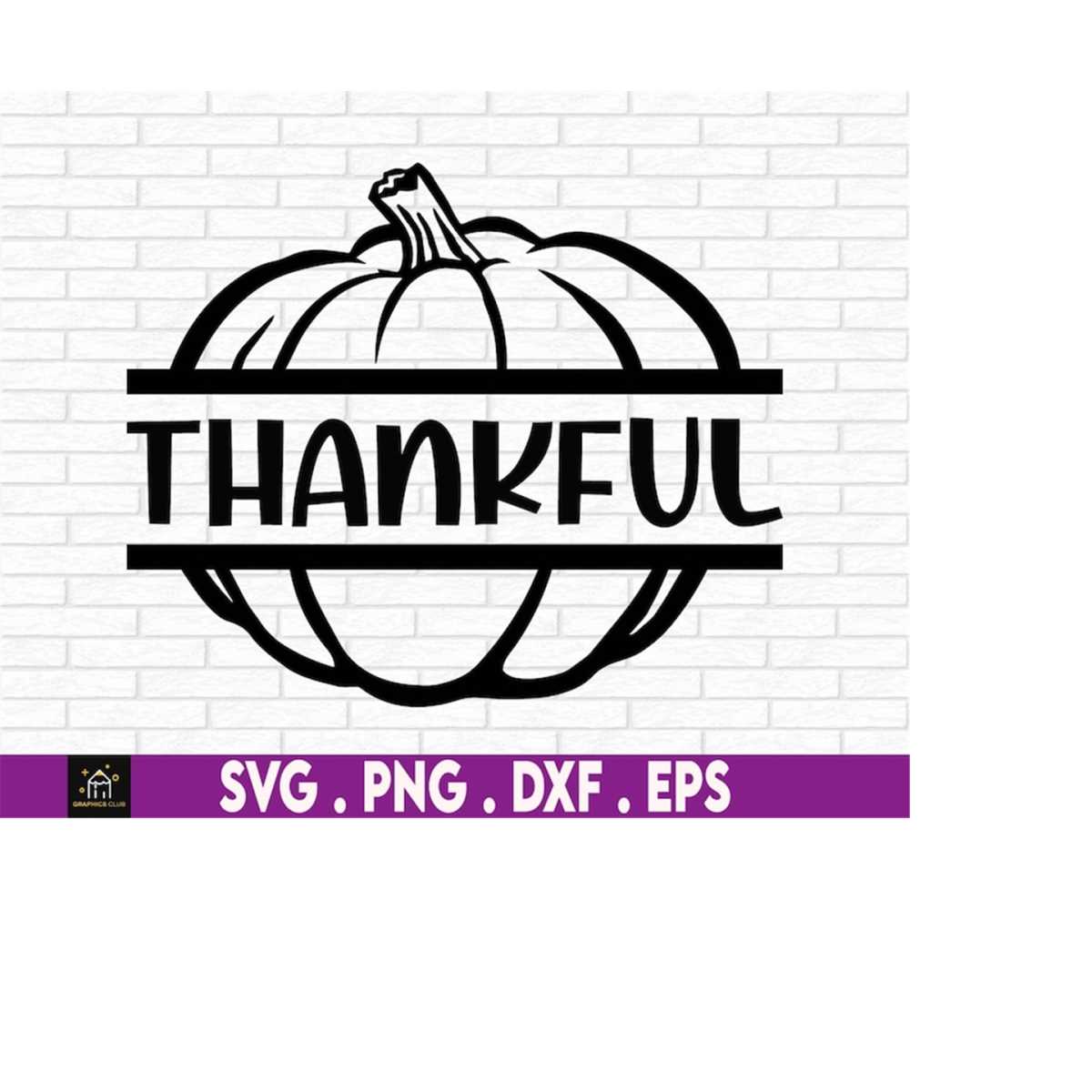 Thankful SVG, Thankful pumpkin svg. Fall svg. Kids Thanksgiv - Inspire ...