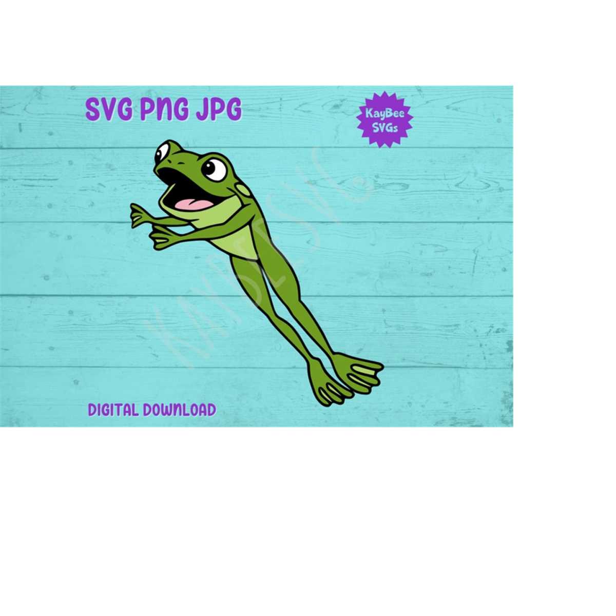 Leaping Frog SVG PNG JPG Clipart Digital Cut File Download f - Inspire ...