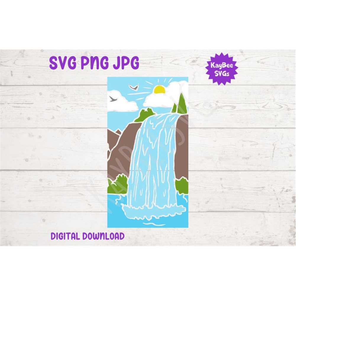Waterfall SVG PNG JPG Clipart Digital Cut File Download for | Inspire ...