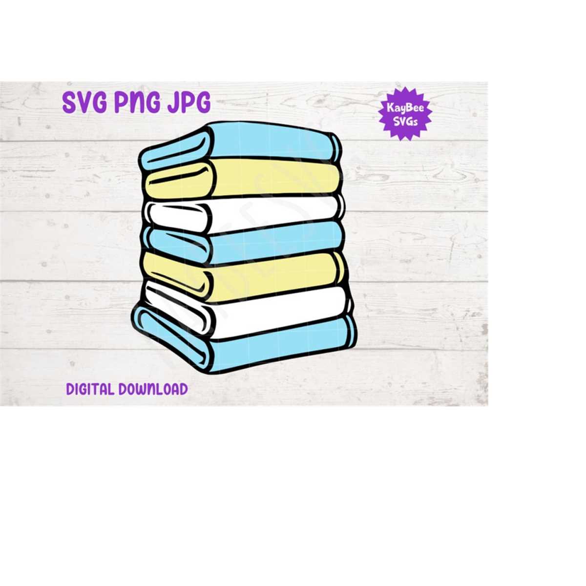 Stack of Bath Towels SVG PNG JPG Clipart Digital Cut File Do - Inspire ...