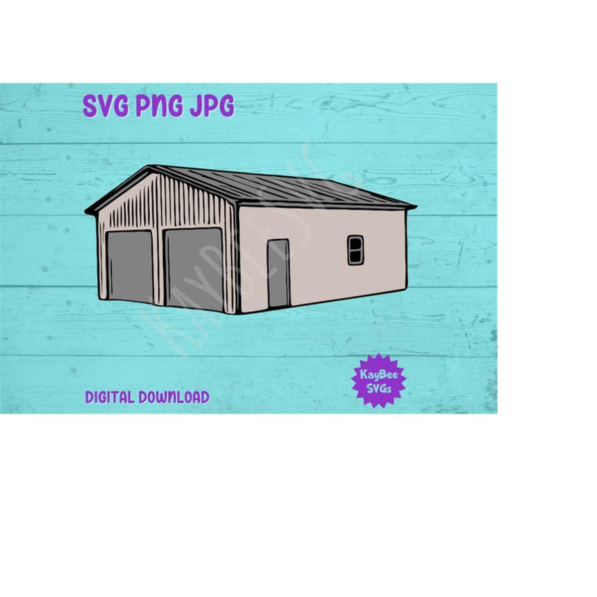 Detached Garage Shed SVG PNG JPG Clipart Digital Cut File Do - Inspire ...