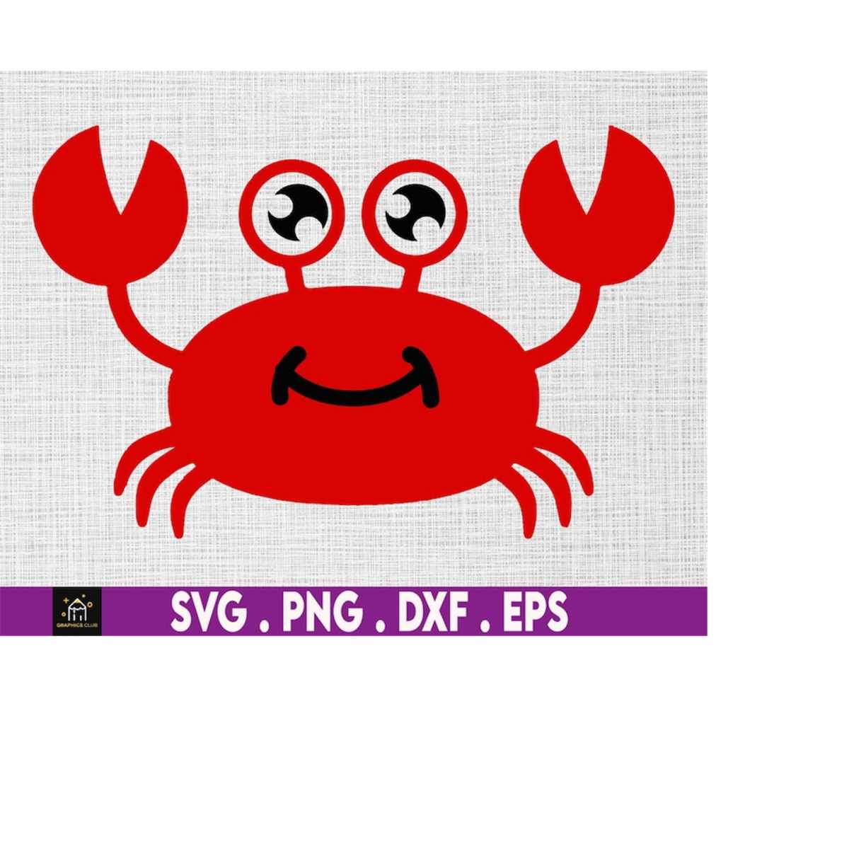 Crab svg, Ocean Crab svg, Beach svg, Cute Cartoon Crab, Crab - Inspire ...