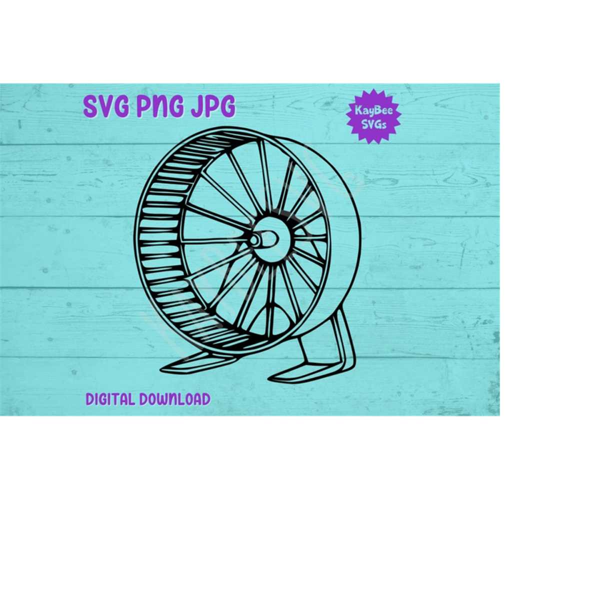 Hamster Wheel SVG PNG Jpg Clipart Digital Cut File Download - Inspire ...