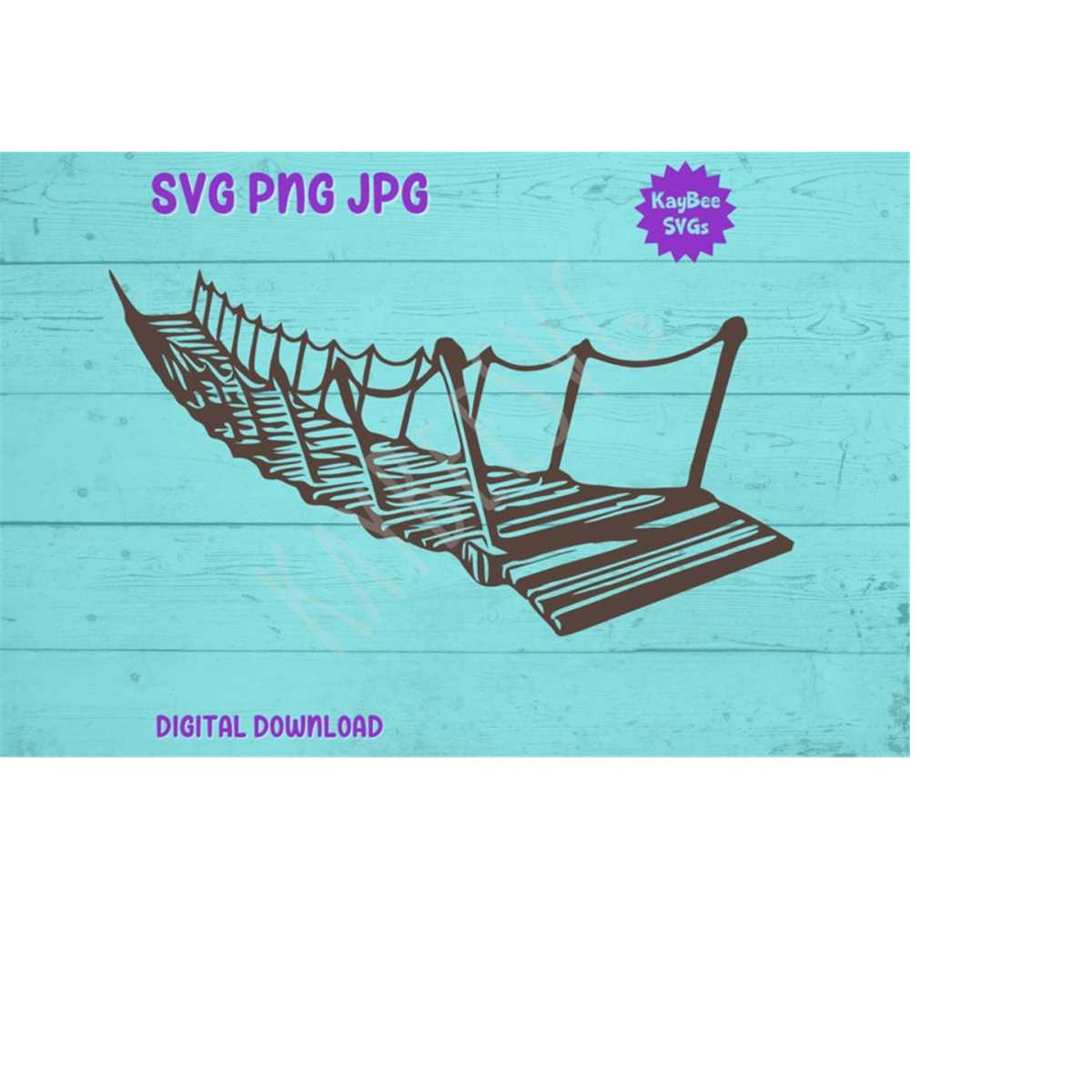 Suspension Rope Bridge SVG PNG JPG Clipart Digital Cut File - Inspire ...