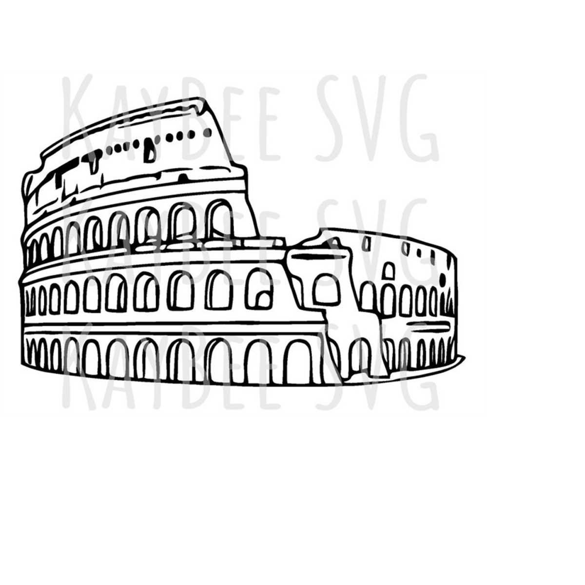 Roman Colosseum SVG PNG JPG Clipart Digital Cut File Downloa - Inspire ...