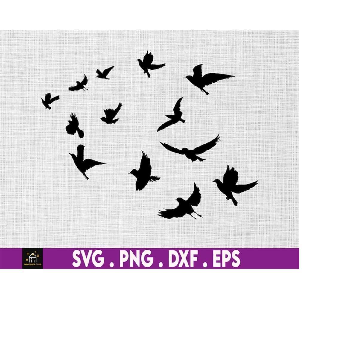 Flock of Birds svg, Flying Birds svg, Instant Digital Downlo - Inspire ...