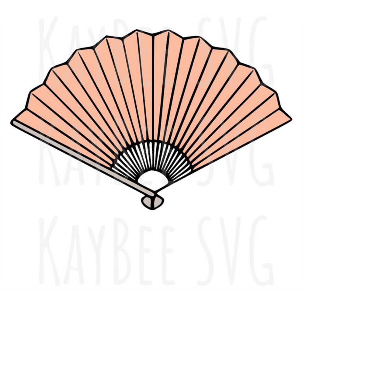 Oriental Hand Fan SVG PNG JPG Clipart Digital Cut File Downl - Inspire ...