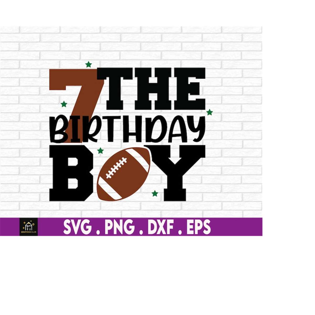 Football 7th birthday Boy svg, Football Birthday, Birthday B | Inspire ...