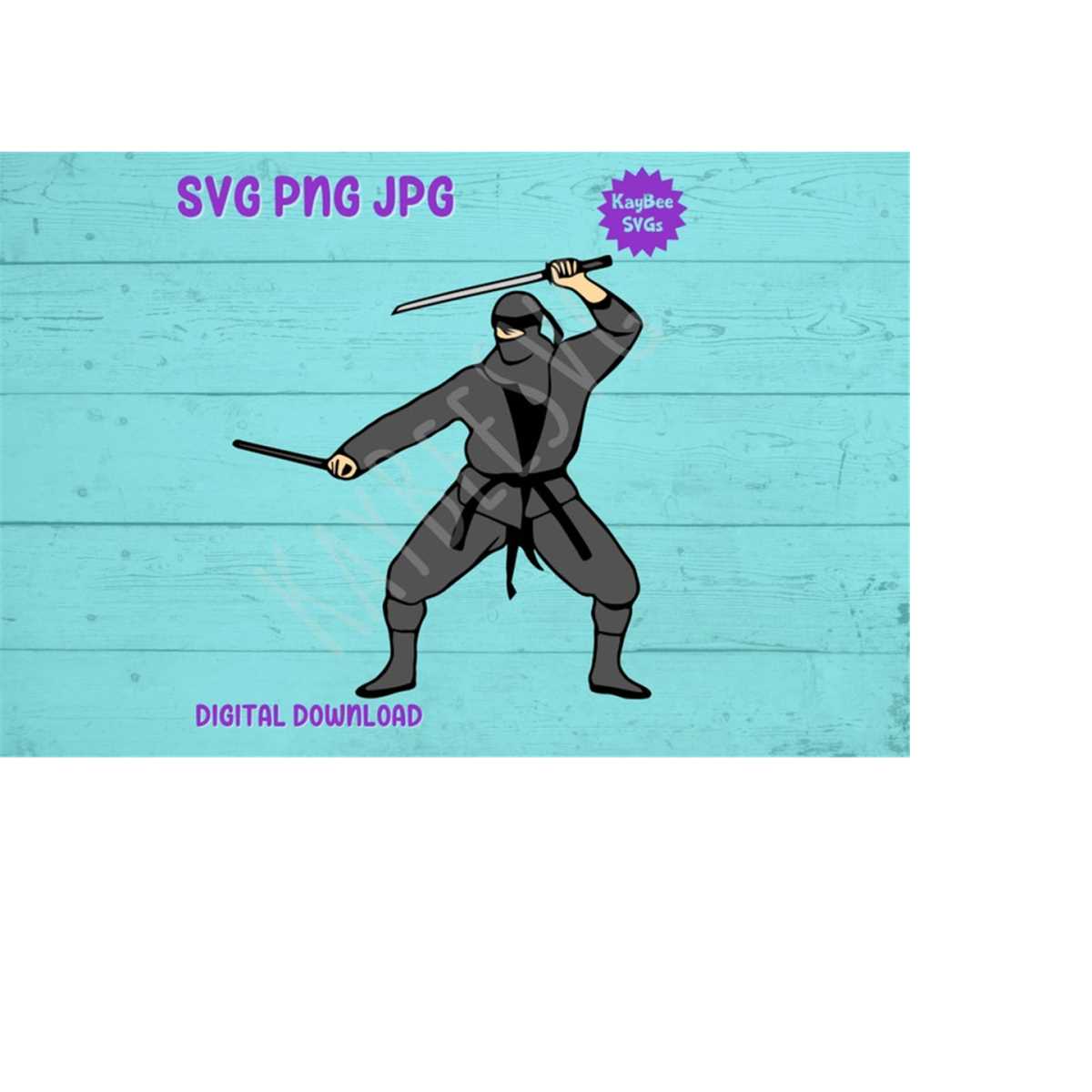 Ninja SVG PNG Jpg Clipart Digital Cut File Download for Cric - Inspire ...