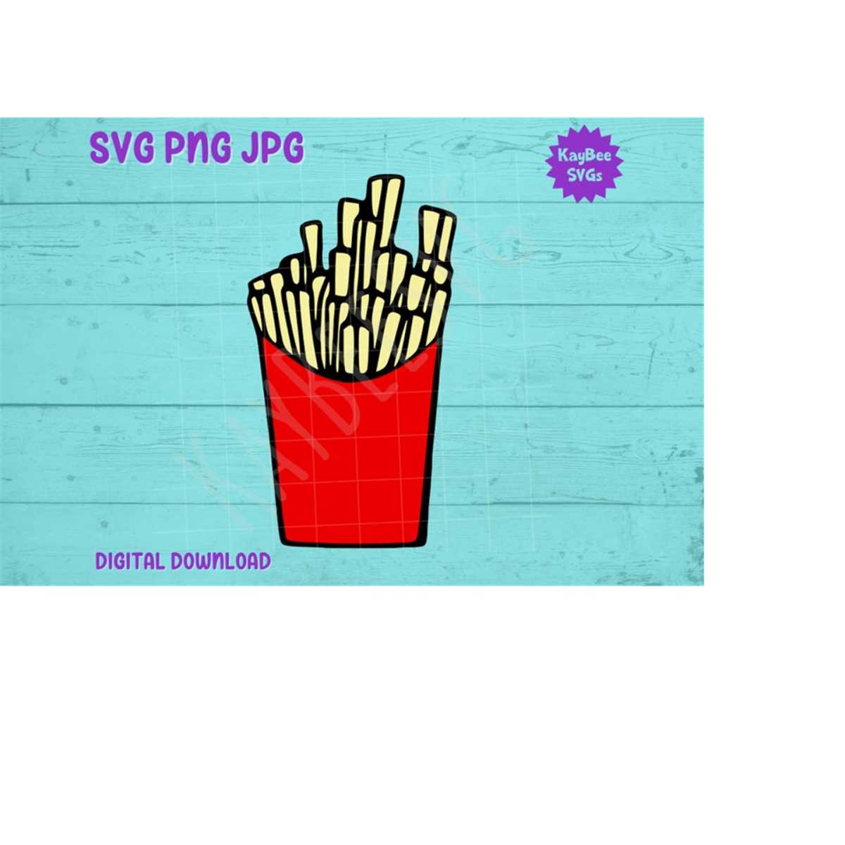 French Fries SVG PNG JPG Clipart Digital Cut File Download f | Inspire ...