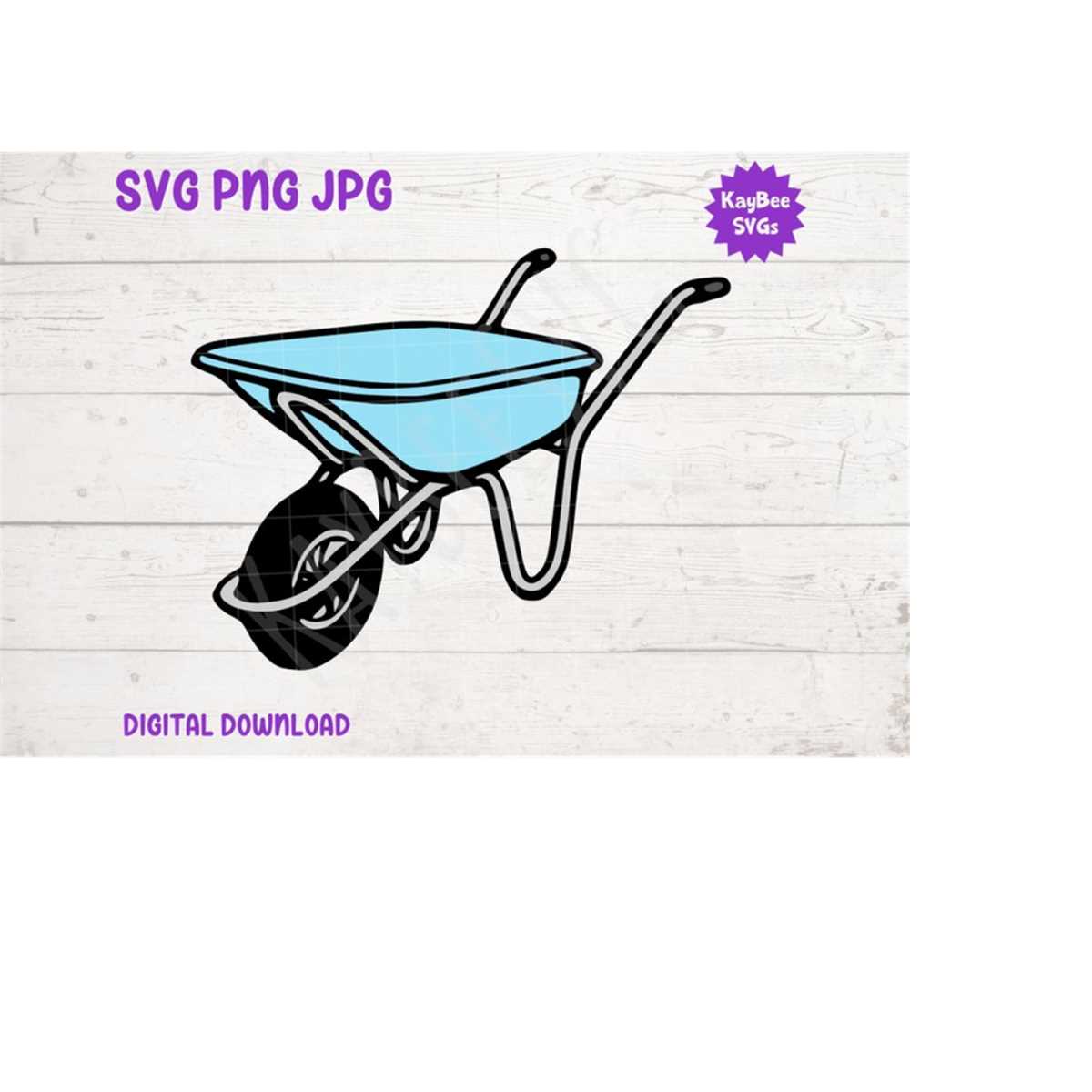 Wheelbarrow SVG PNG JPG Clipart Digital Cut File Download fo - Inspire ...