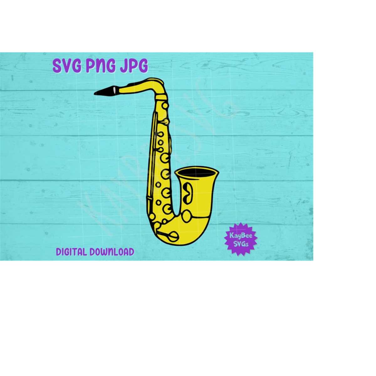 Saxophone SVG PNG JPG Clipart Digital Cut File Download for - Inspire ...