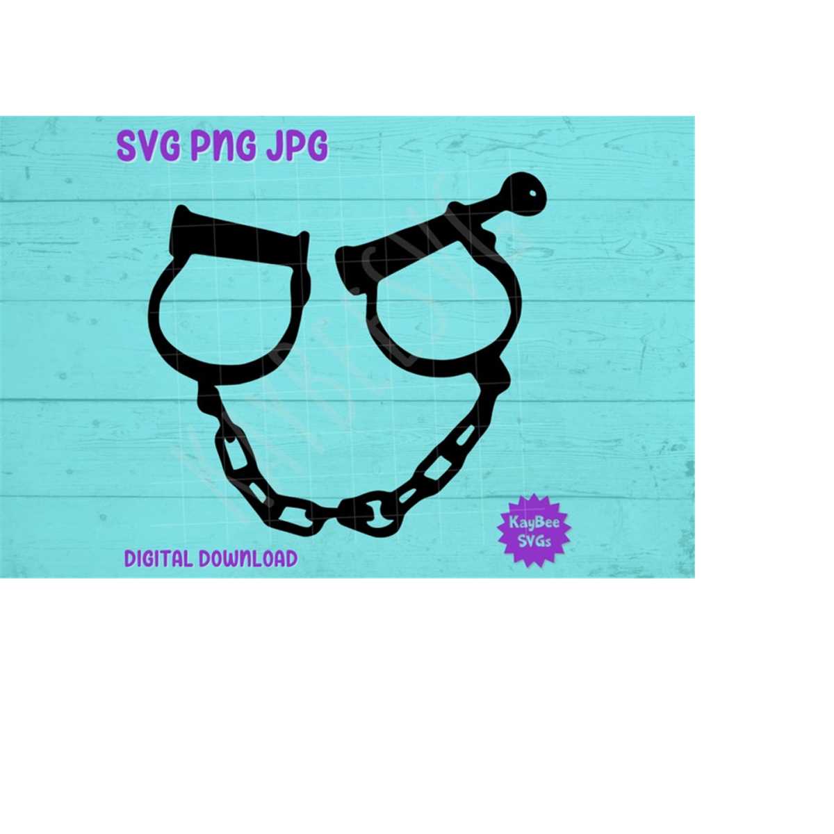 Prison Shackles Handcuffs SVG PNG Jpg Clipart Digital Cut Fi | Inspire ...