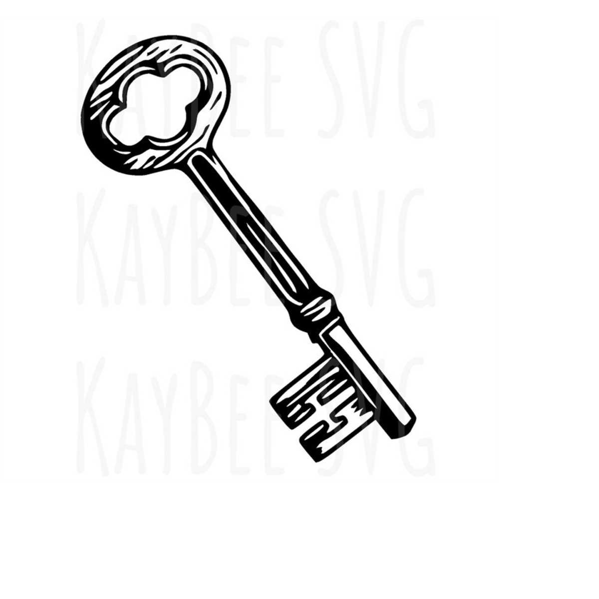 Skeleton Key SVG PNG JPG Clipart Digital Cut File Download f - Inspire ...