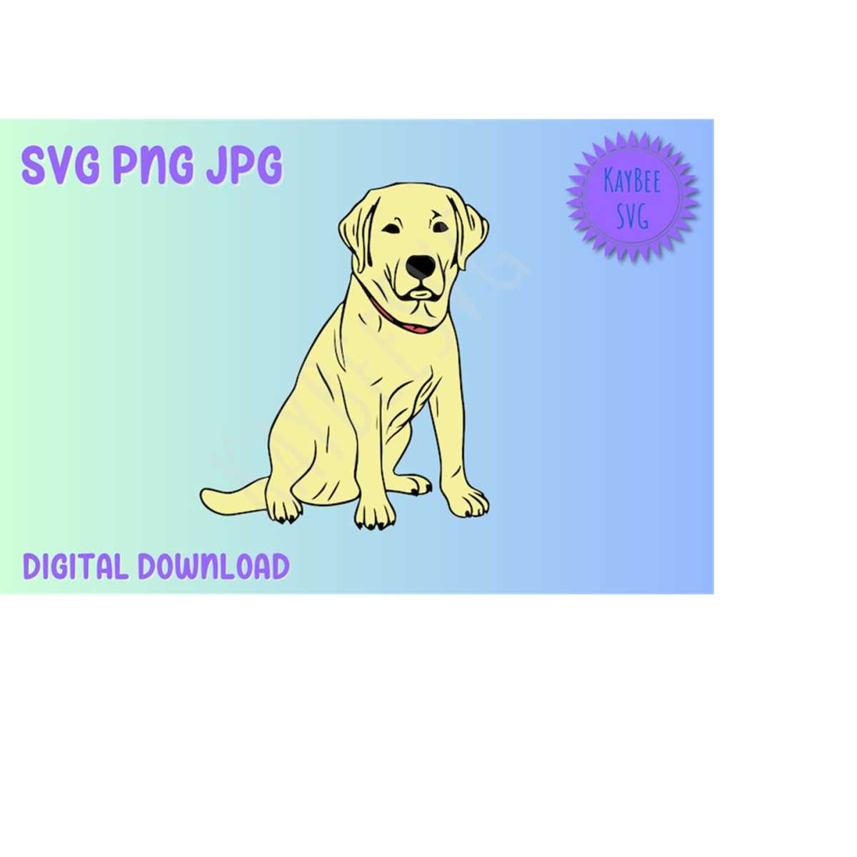 Yellow Lab Labrador Dog SVG PNG JPG Clipart Digital Cut File | Inspire ...