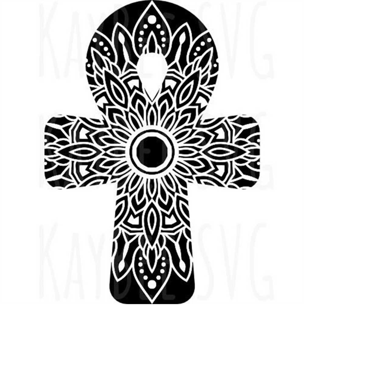 Mandala Ankh SVG PNG JPG Clipart Digital Cut File Download f - Inspire ...