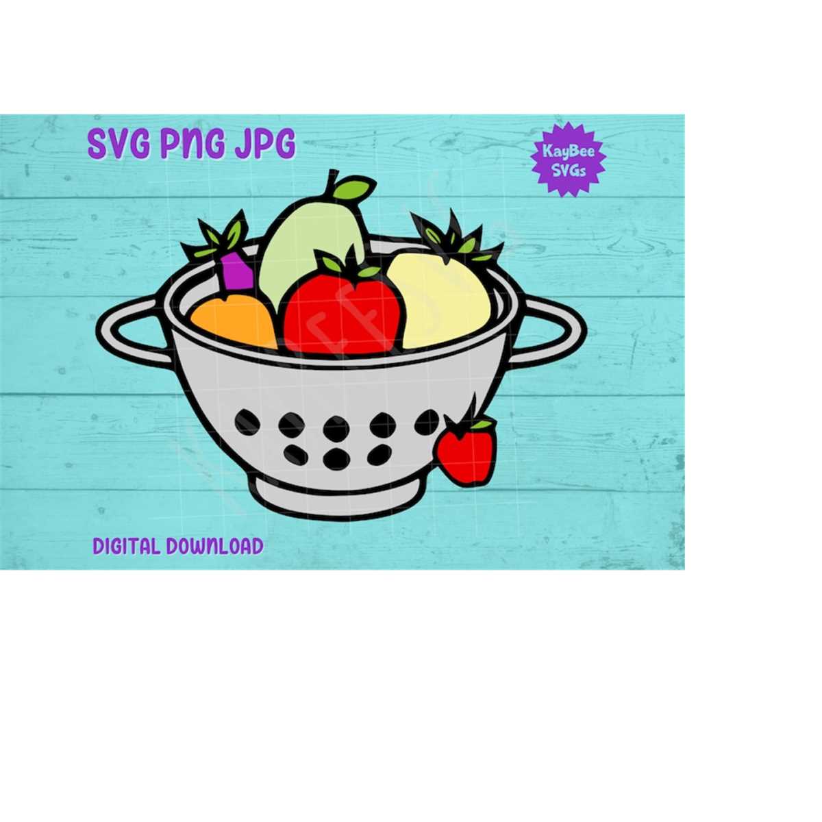 Colander Strainer SVG PNG JPG Clipart Digital Cut File Downl | Inspire ...