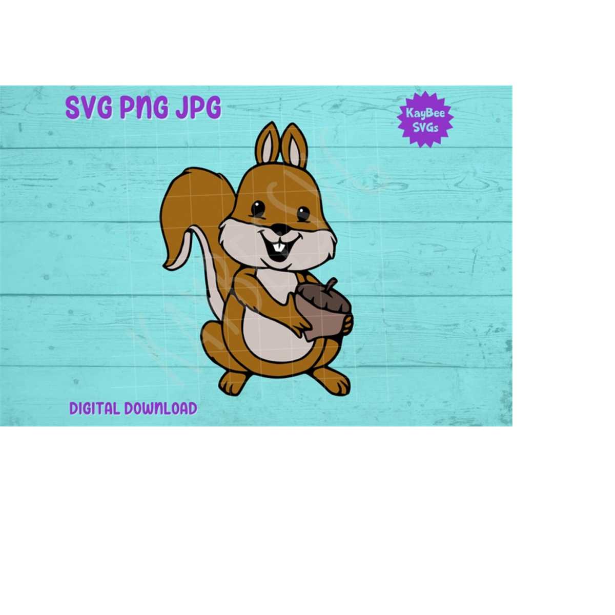 Squirrel SVG PNG JPG Clipart Digital Cut File Download for C | Inspire ...