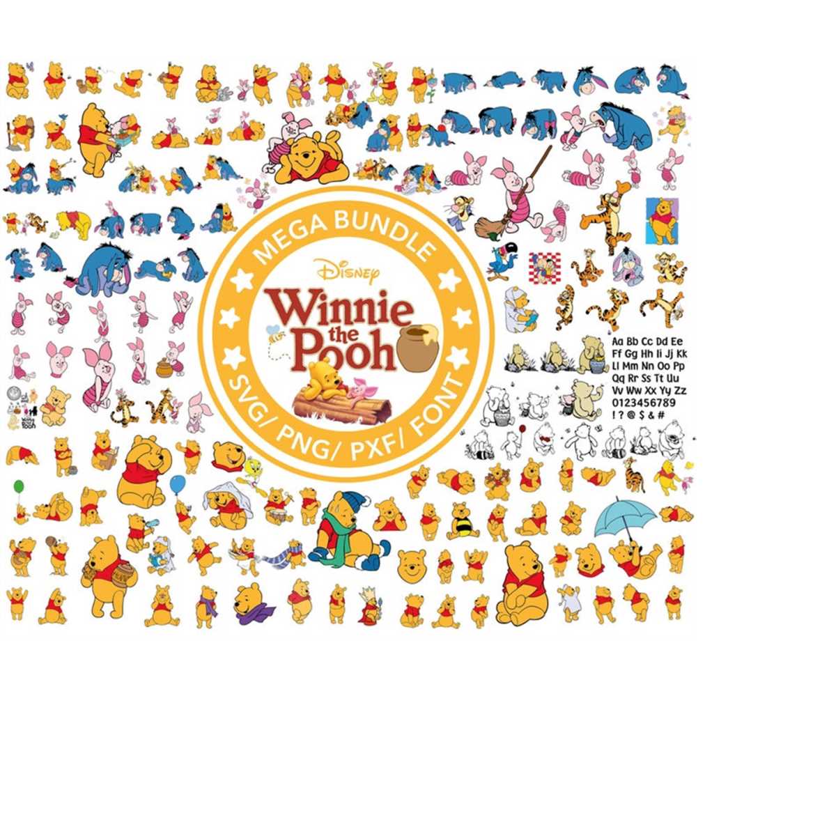 Winnie The Pooh Bundle Png, Pooh Bear Png, Winnie The Pooh P | Inspire ...