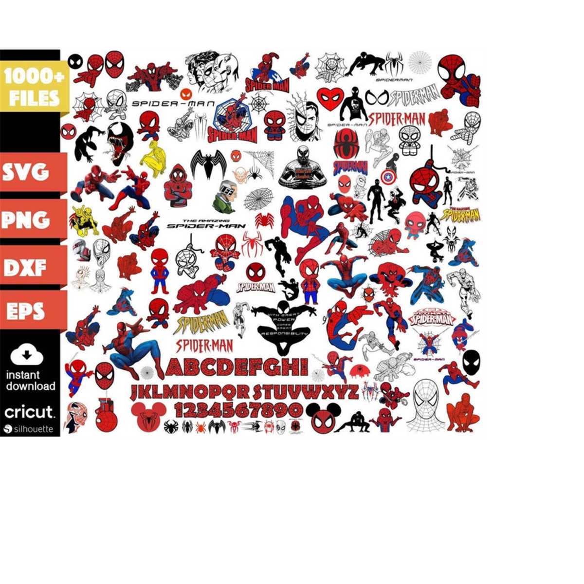 Spider Man Bundle Png Files, Spiderman Svg, Spider Man Alpha | Inspire ...