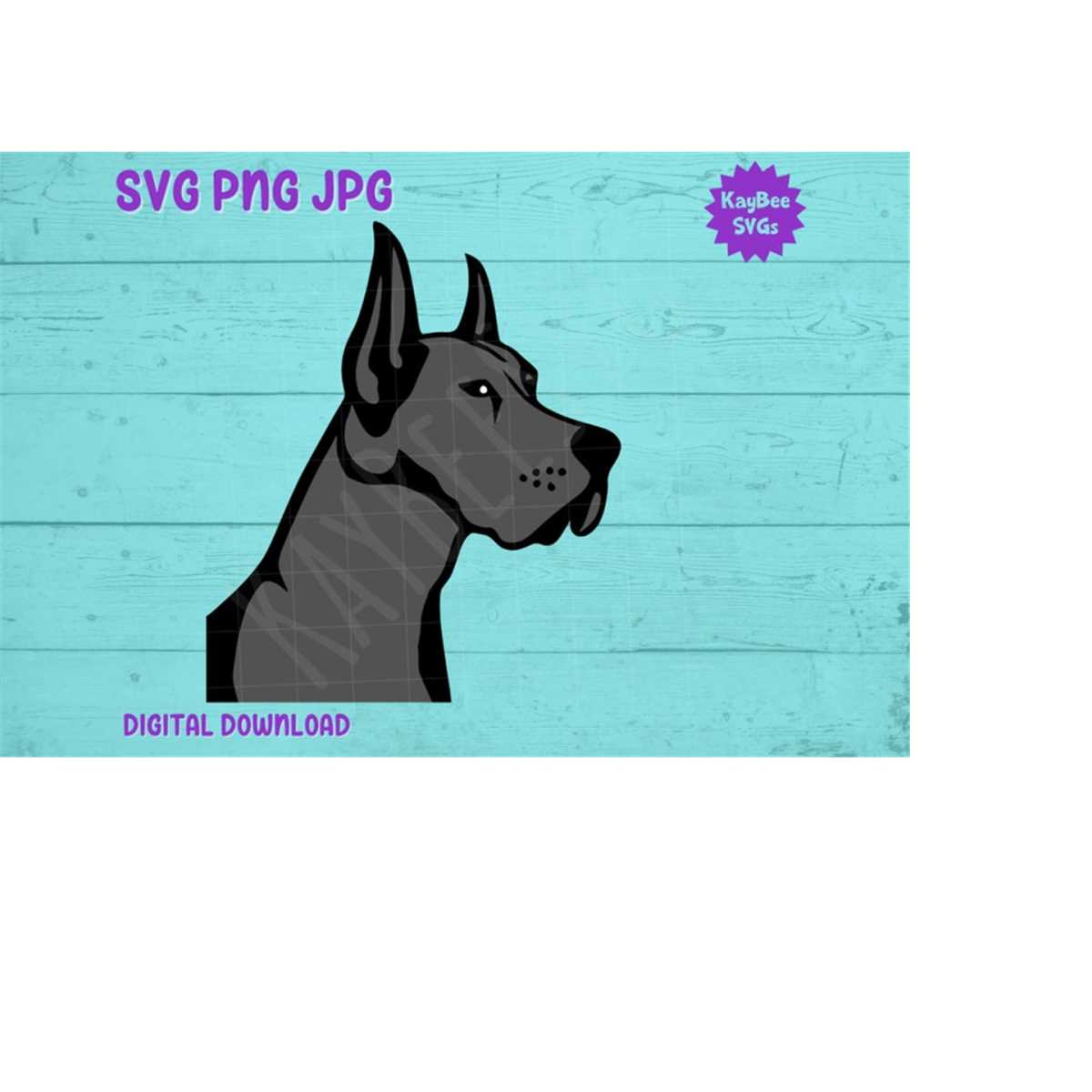 Great Dane Dog SVG PNG JPG Clipart Digital Cut File Download - Inspire ...