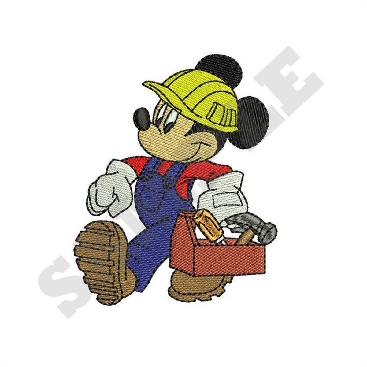 Construction Worker Machine Embroidery Design | Inspire Uplift